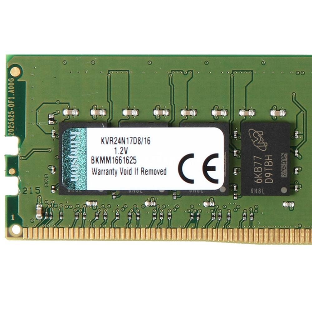 Memória Kingston, 16GB, 2400MHz, DDR4, CL17 - KVR24N17D8/16 | KaBuM!